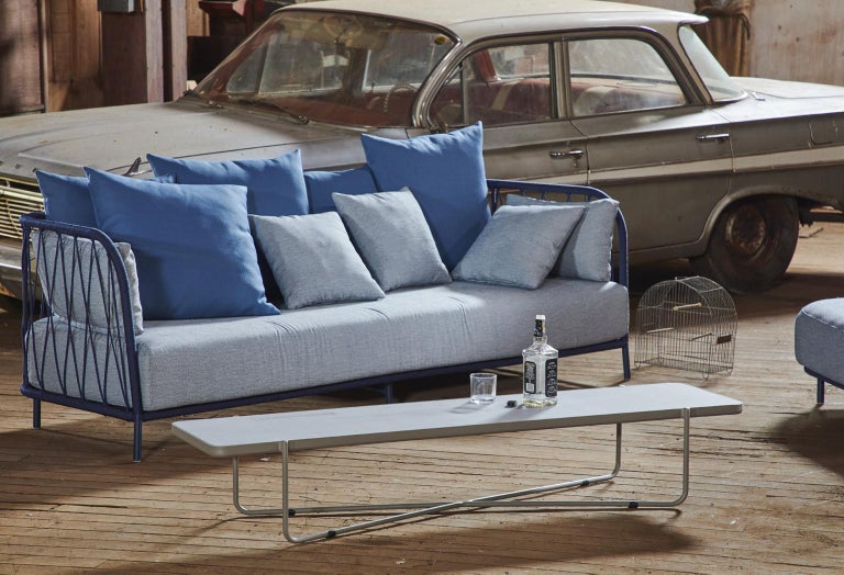 Bask Brazilian Contemporary Outdoor Metal Sofa by Lattoog For Sale at ...