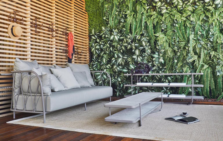 Bask Brazilian Contemporary Outdoor Metal Sofa by Lattoog For Sale at ...