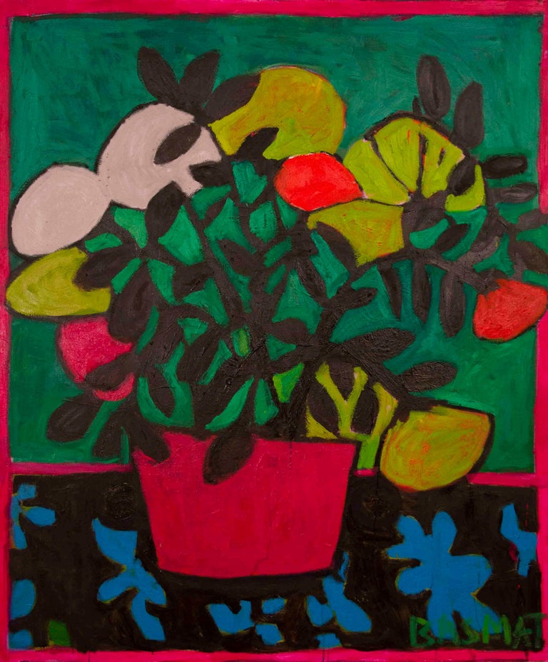 Basmat Levin - Colourful floral painting print on canvas, Michael ...