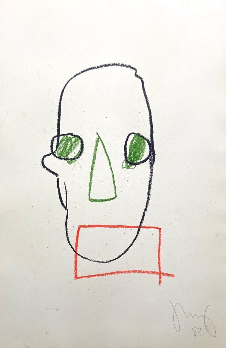 BASQUIAT - Original drawing by Jean Michel Basquiat signed - 1982 Pop ...