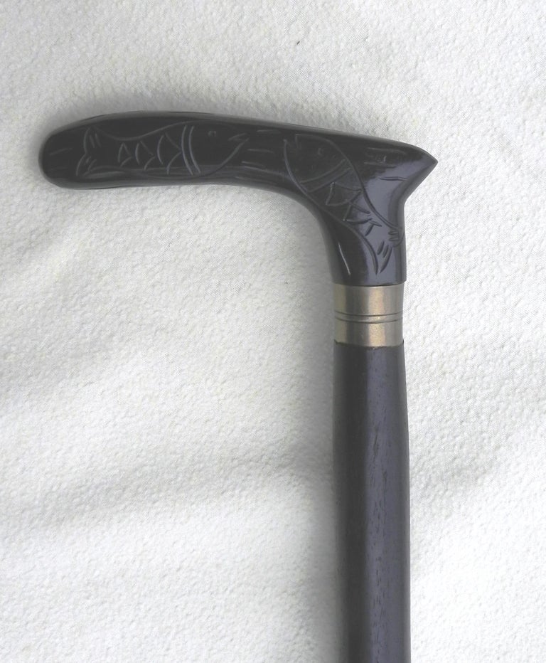 Bastone da Passeggio di Ispirazione Massonica, Con Intagli in Filigrana ...