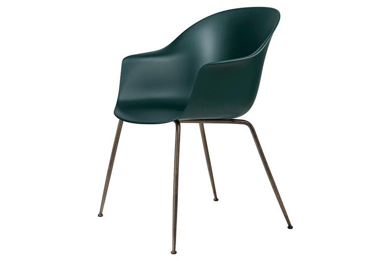 Bat Dining Chair, Un-Upholstered, Conic Base, Antique Brass For Sale at ...