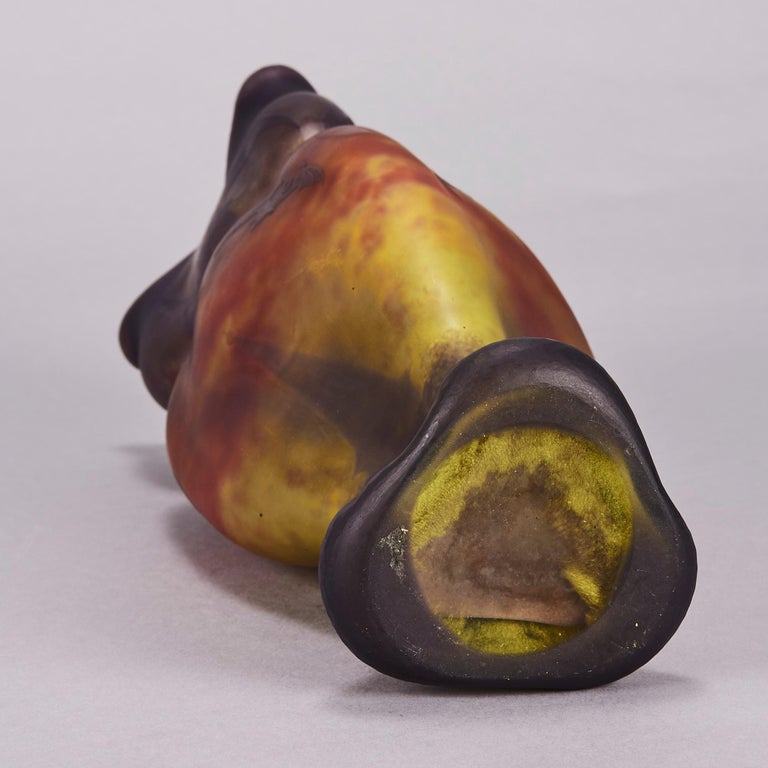 “Bat Vase” Art Nouveau Cameo Glass Vase by Daum Frères, circa 1900 For ...