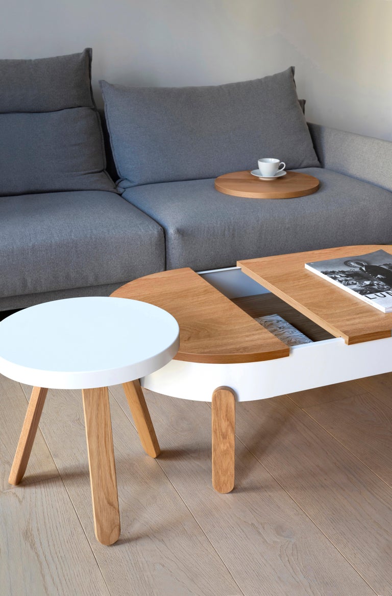 Batea S Tray Side Table Oak Black For Sale At 1stdibs