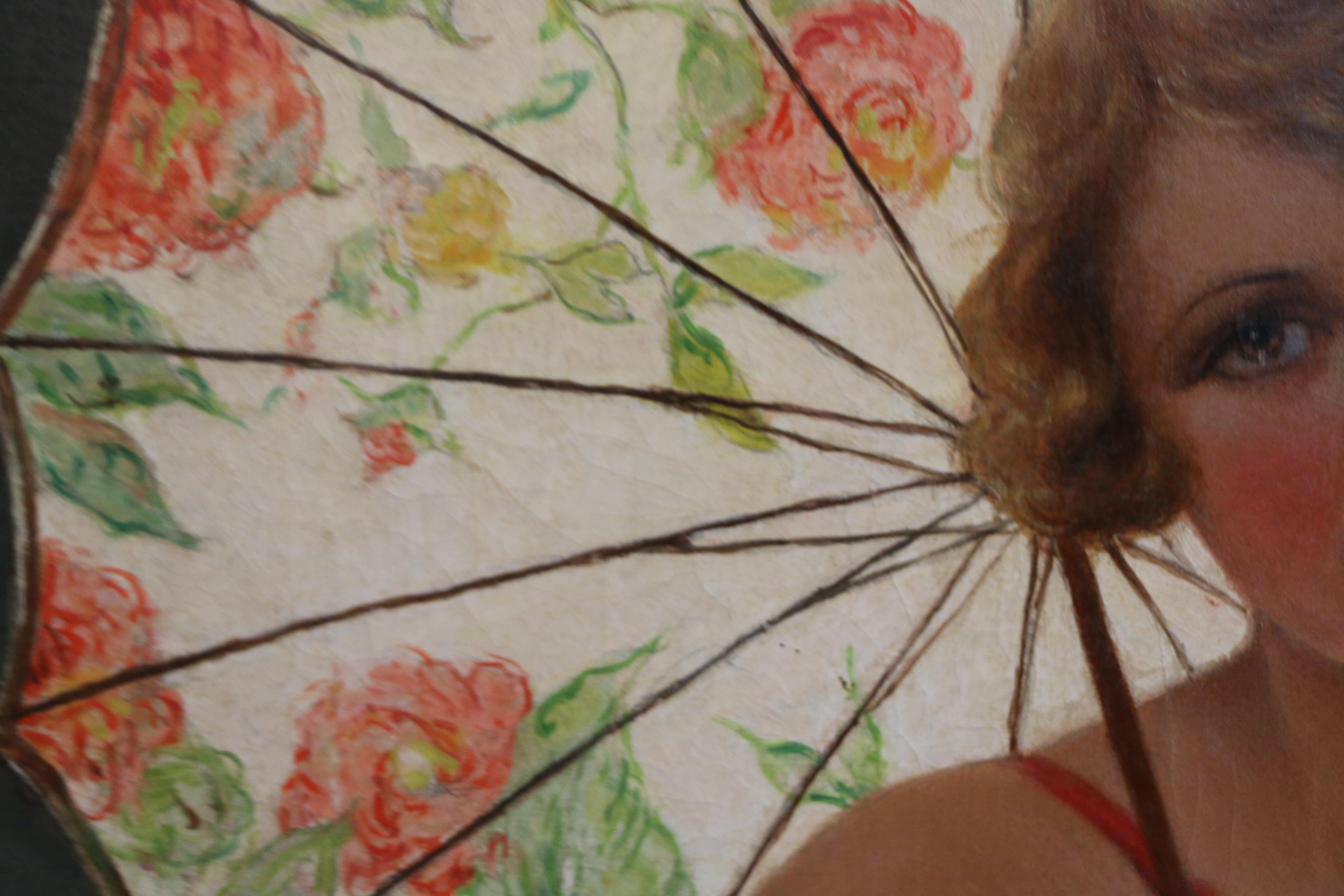 Bather with Sunshade by F. Martin-Kavel, France, Art Deco, 1920's For ...