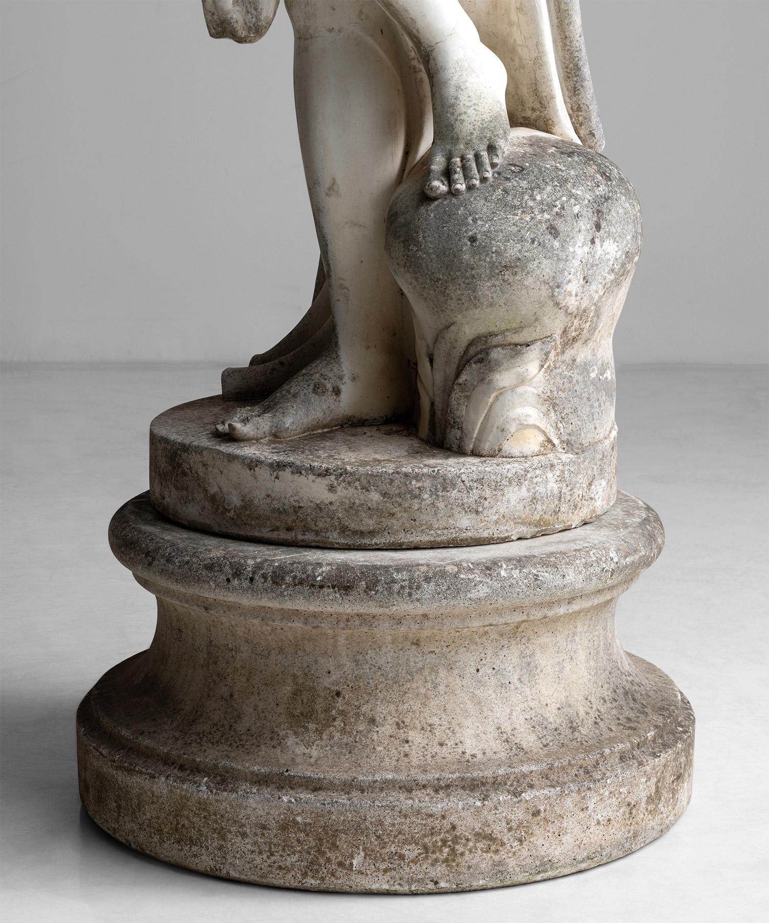 Bathing Composite Stone Statue of Venus, England, circa 1950 For Sale ...