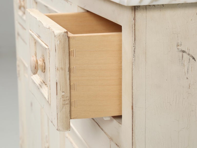 Bathroom Vanity Ready for a Sink to be Installed, with Calcutta d' Oro ...