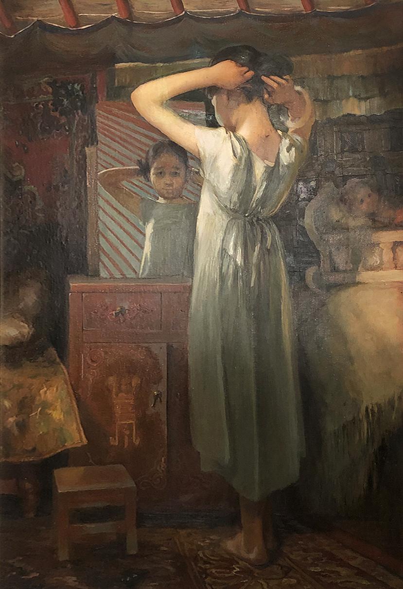 Batjargal Tseyentsogzol - Girl in Ger - traditional mongolian artwork ...