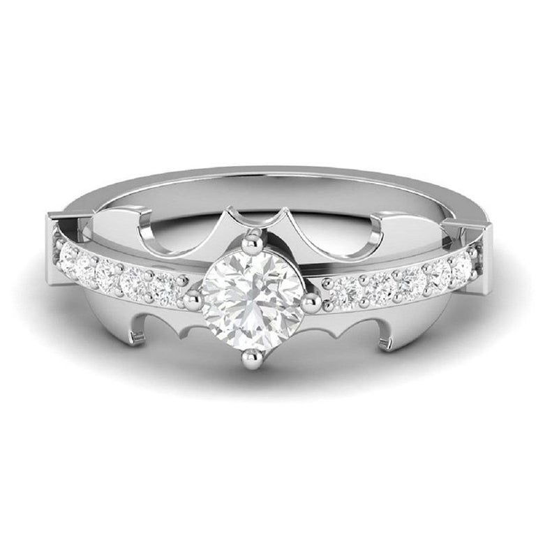 Batman Diamond Ring 14 Karat White Gold For Sale at 1stDibs | batman ...