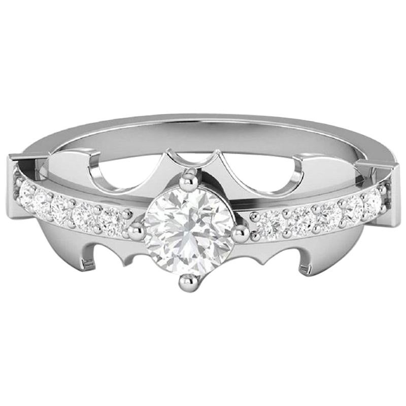 Batman Diamond Ring 14 Karat White Gold For Sale at 1stDibs | batman ...