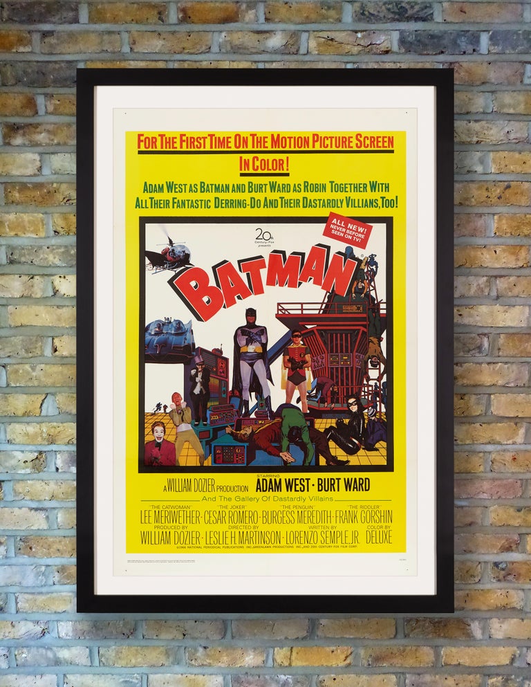 'Batman' Original Vintage US One Sheet Movie Poster, 1966 For Sale at ...