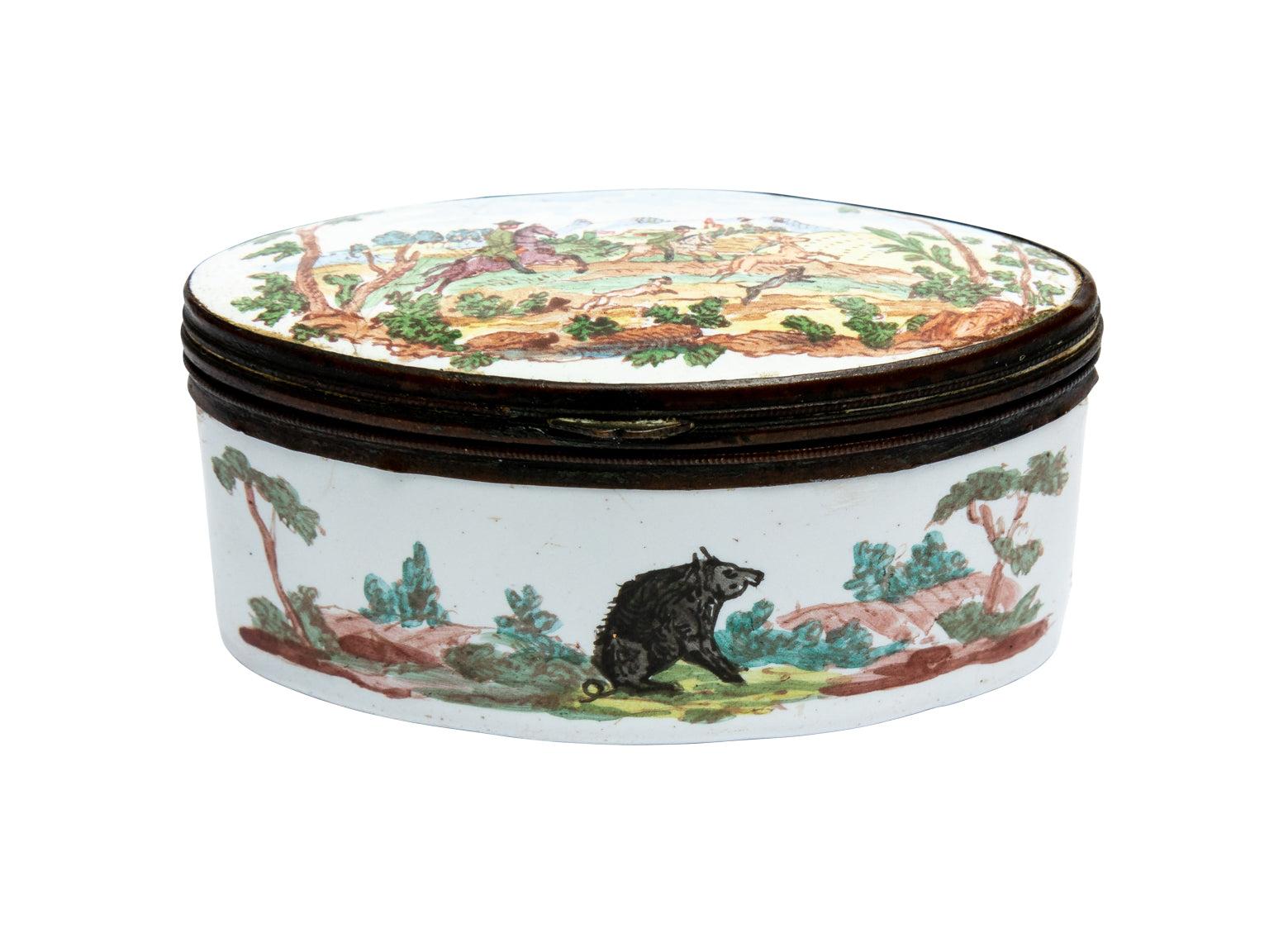 Battersea English Enamel Patch Box For Sale at 1stDibs