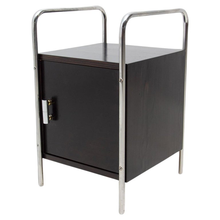 Bauhaus chrome bedside table by Robert Slezak, 1930´s, Czechoslovakia ...