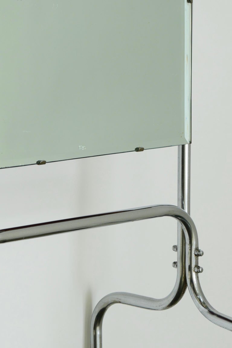 Bauhaus Chrome Standing Mirror, 1930s at 1stDibs