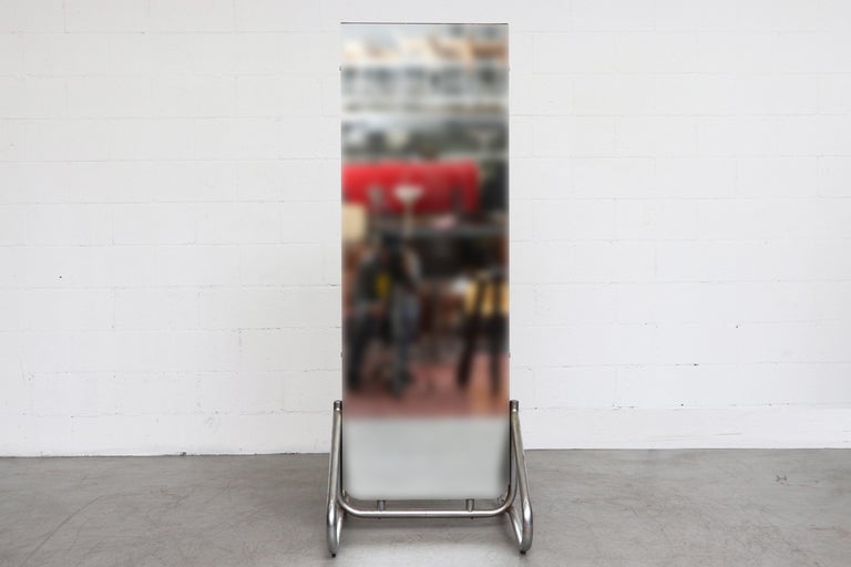 Bauhaus Chrome Standing Mirror at 1stDibs
