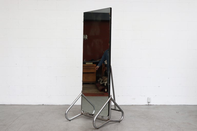 Bauhaus Chrome Standing Mirror at 1stDibs
