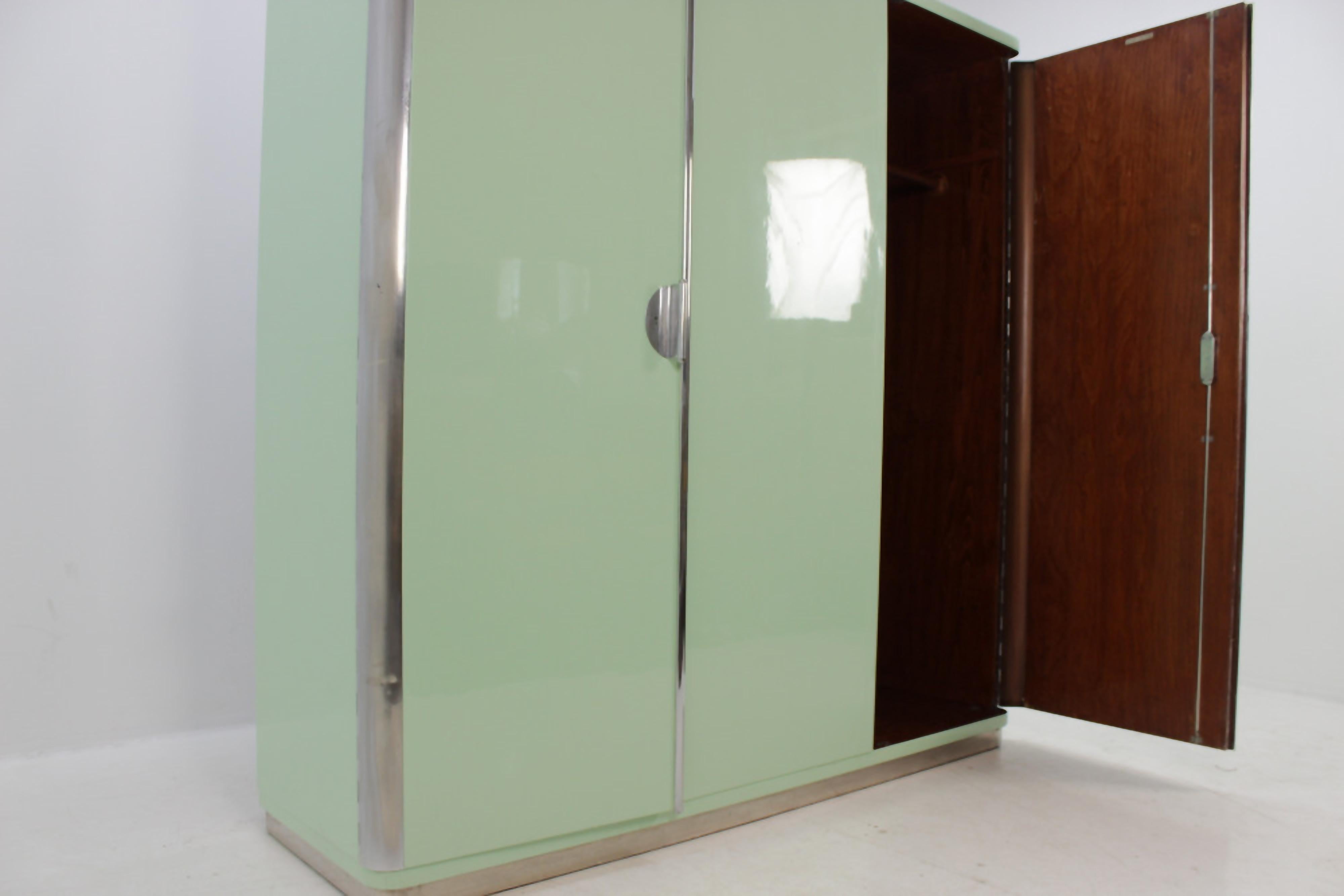 Bauhaus Chrome Wardrobe by Rudolf Vichr at 1stDibs | bauhaus wardrobe