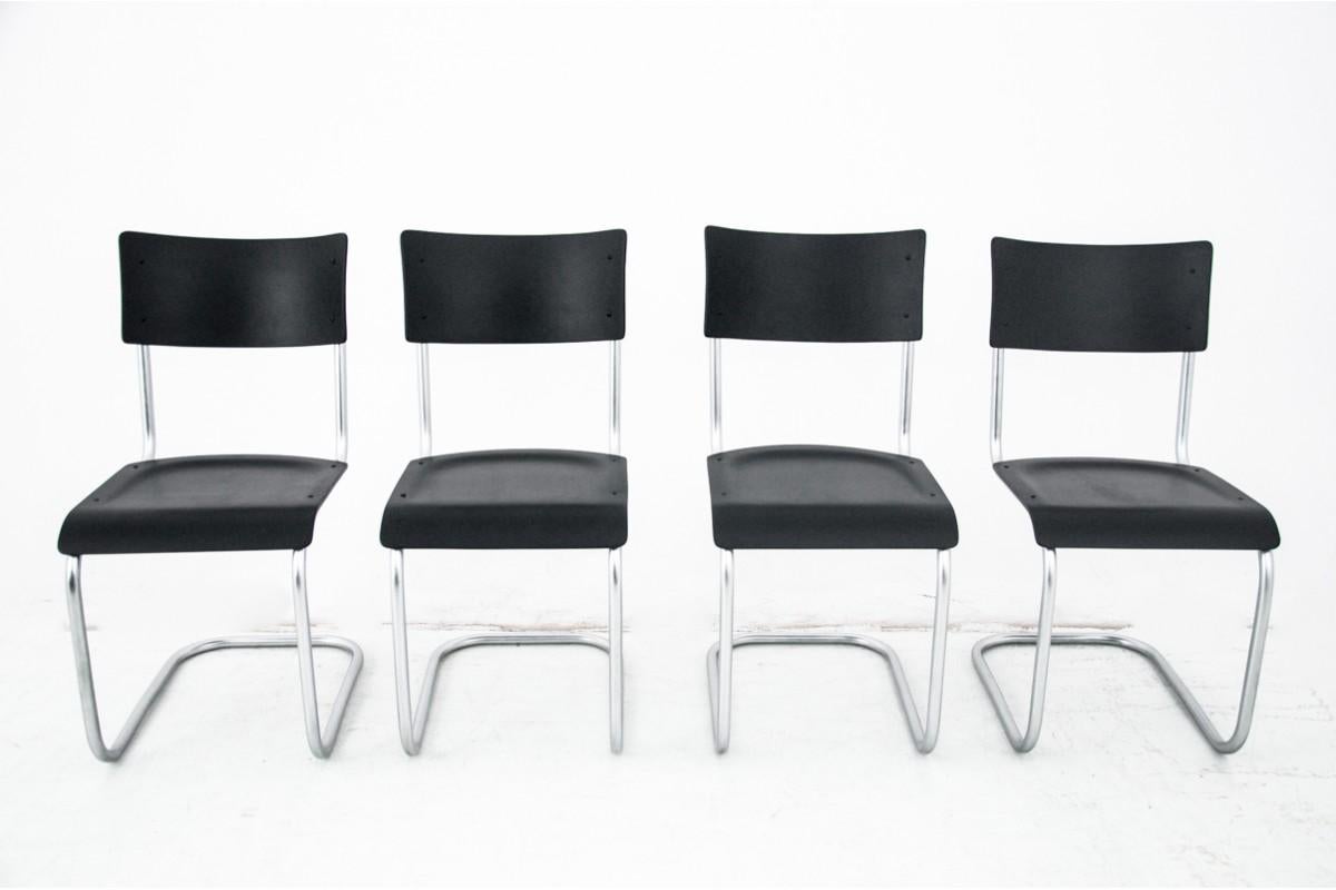 Bauhaus Dining table set table + 4 chairs by Mart Stam, Poland, 1930s ...