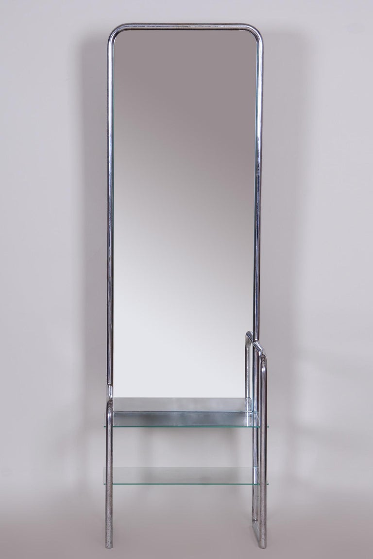 Bauhaus Dressing Mirror by Mucke-Melder, Chrome-Plated Steel, Czechia ...