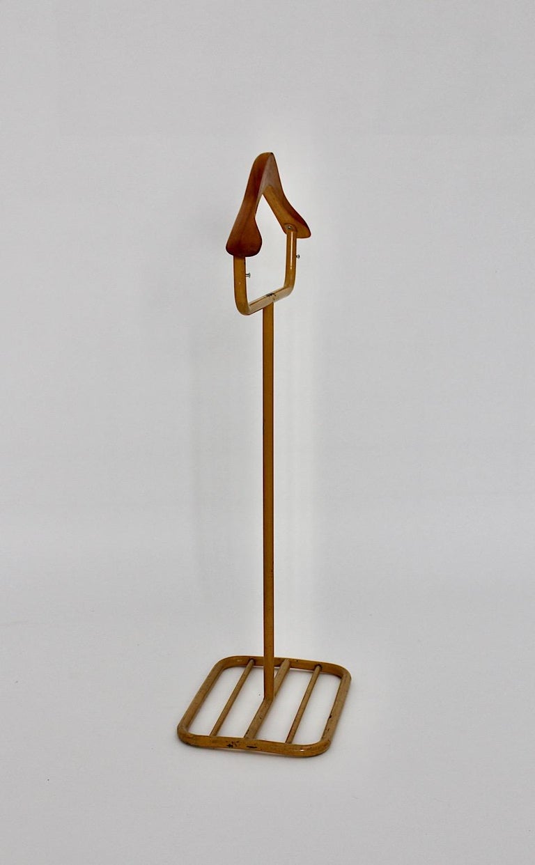 Bauhaus Era German Art Deco Vintage Tube Steel Beech Coat Rack, 1930s ...