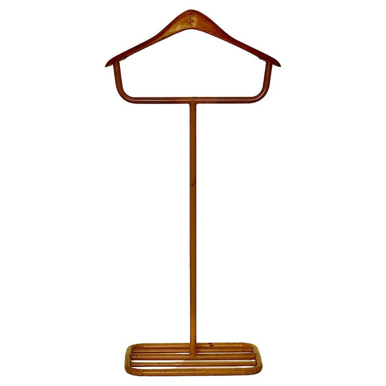 Bauhaus Era German Art Deco Vintage Tube Steel Beech Coat Rack, 1930s ...