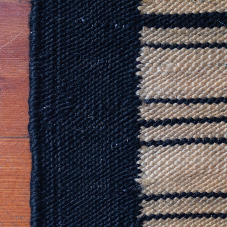 Bauhaus Geometric Flat-Weave Rug at 1stDibs