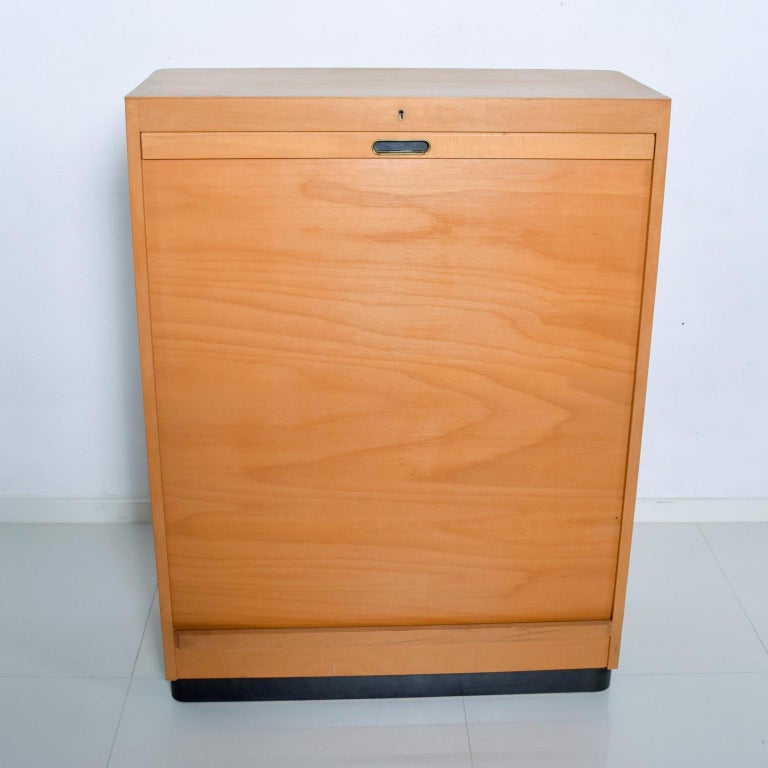 Bauhaus Filing Cabinet Locking Tambour Door by Adolf Maier Germany at ...
