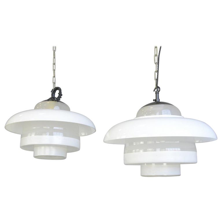 Bauhaus Pendant Lights by Mithras, circa 1930s at 1stDibs
