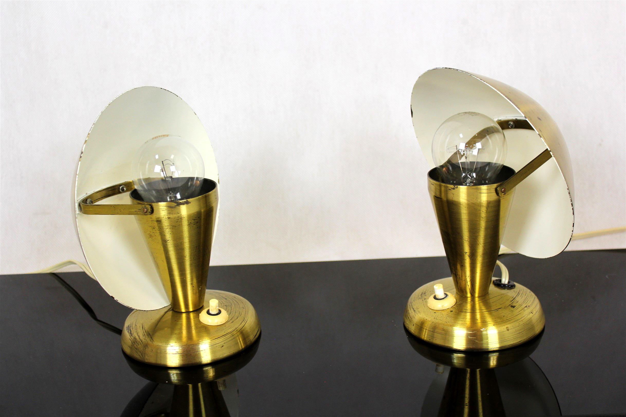 Bauhaus Style Table Lamps from ESC, 1940s, Set of 2 For Sale at 1stDibs