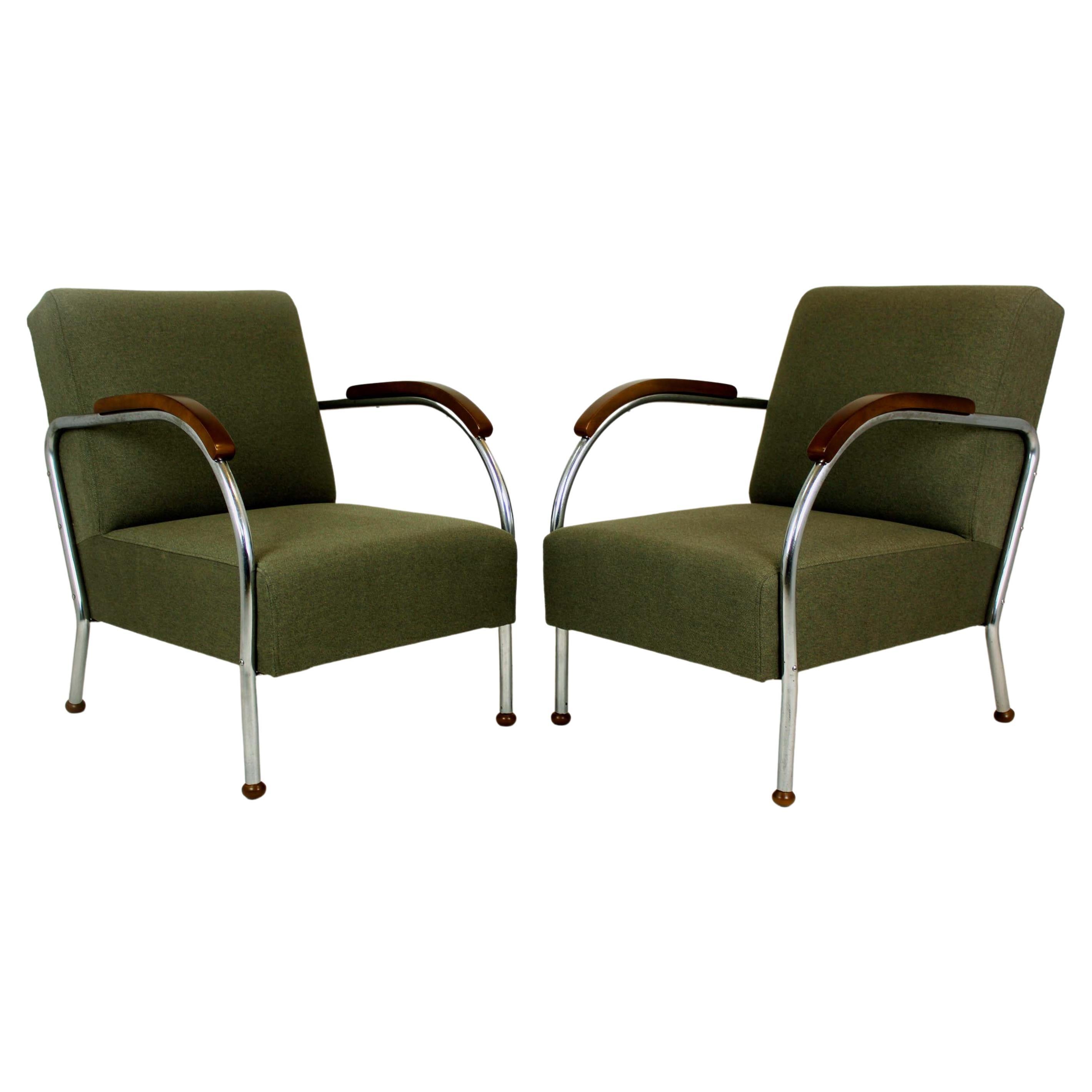 1990s Modernist Tubular Steel Armchair by Kinetics, Set of 5 at 1stDibs
