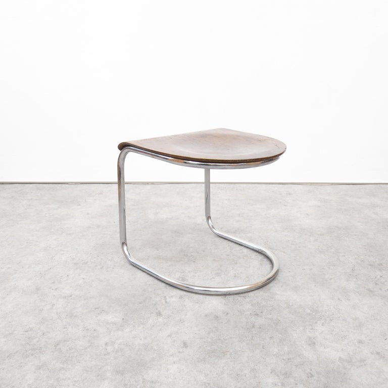 Bauhaus Tubular Steel Cantilever Stool by Vichr For Sale at 1stDibs