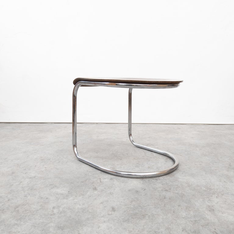 Bauhaus Tubular Steel Cantilever Stool by Vichr For Sale at 1stDibs