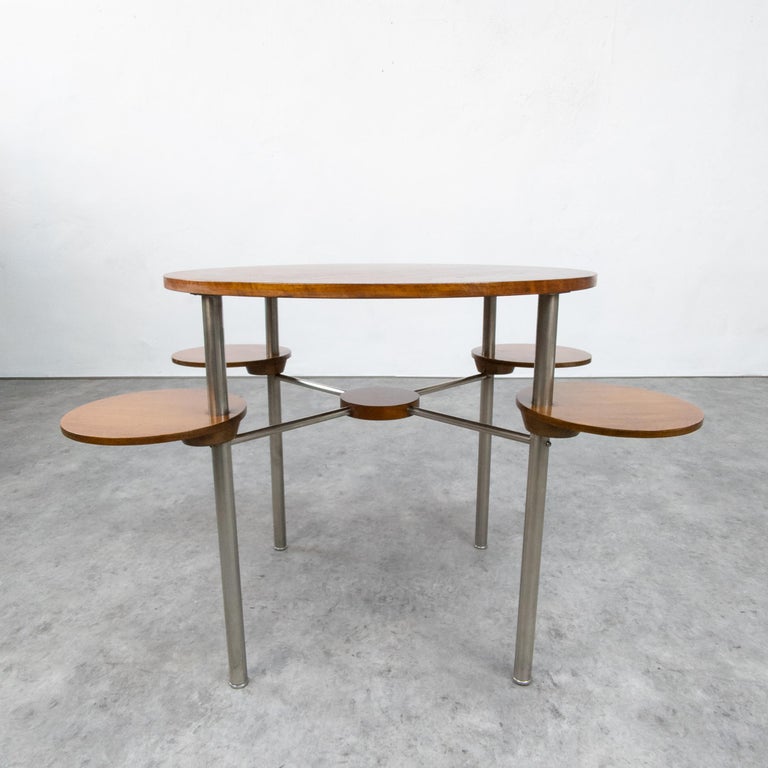 Bauhaus tubular steel games table by Jindřich Halabala For Sale at 1stDibs