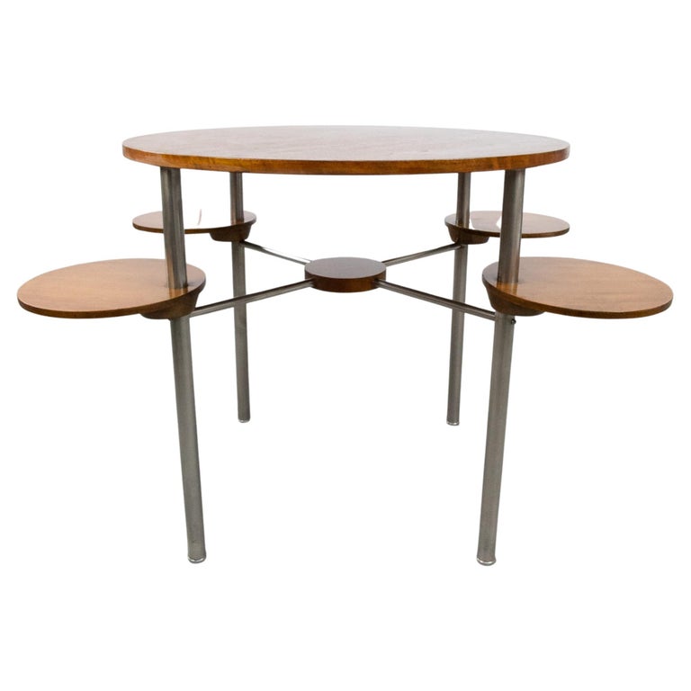Bauhaus tubular steel games table by Jindřich Halabala For Sale at 1stDibs