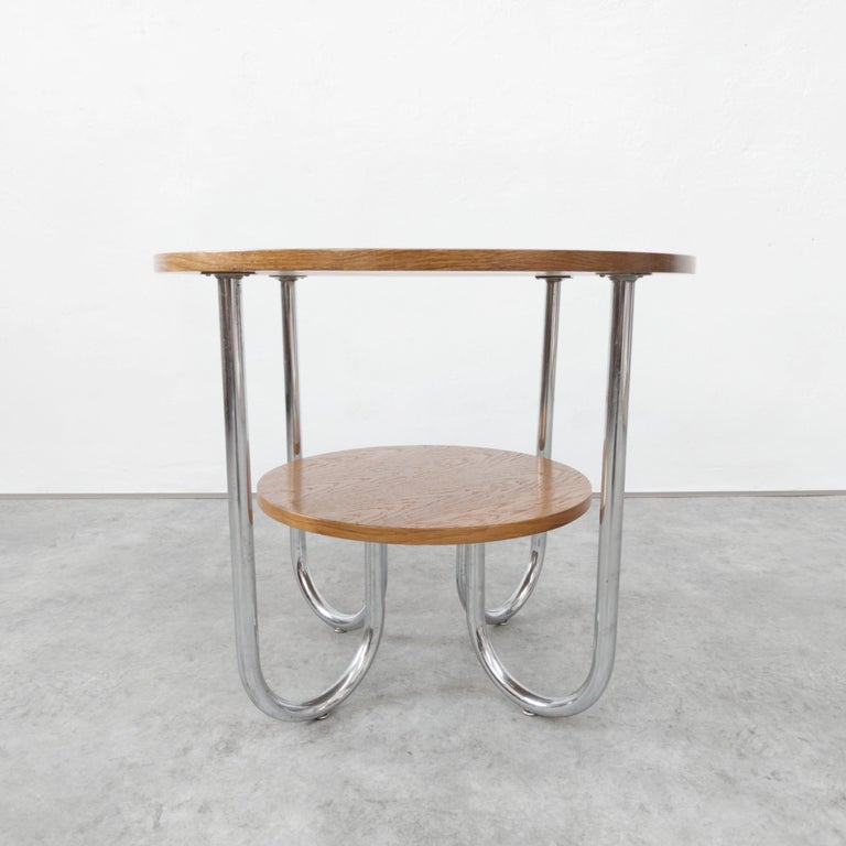 Bauhaus Tubular Steel Table by Karel Ort for Gottwald For Sale at 1stDibs