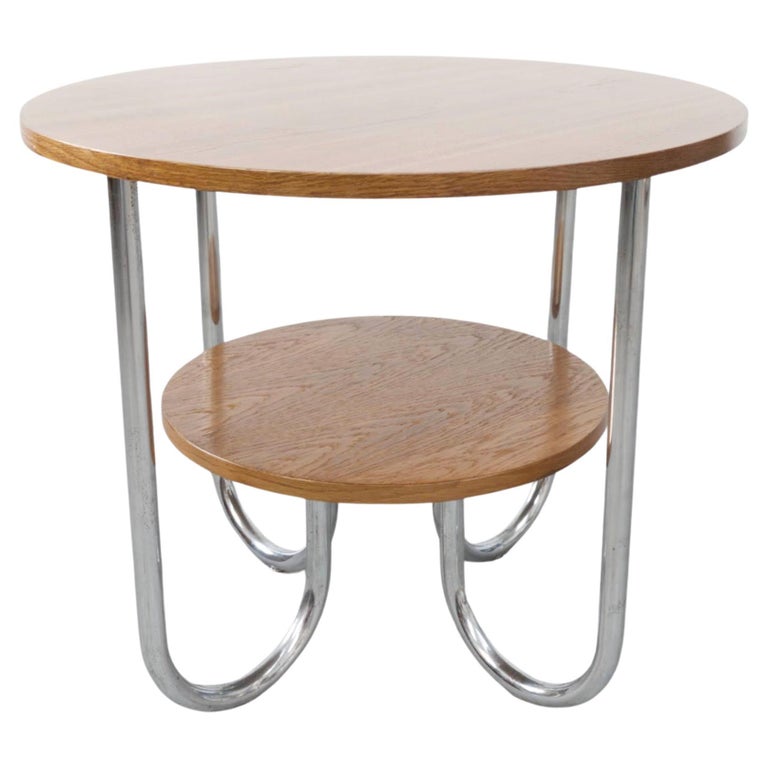 Bauhaus Tubular Steel Table by Karel Ort for Gottwald For Sale at 1stDibs