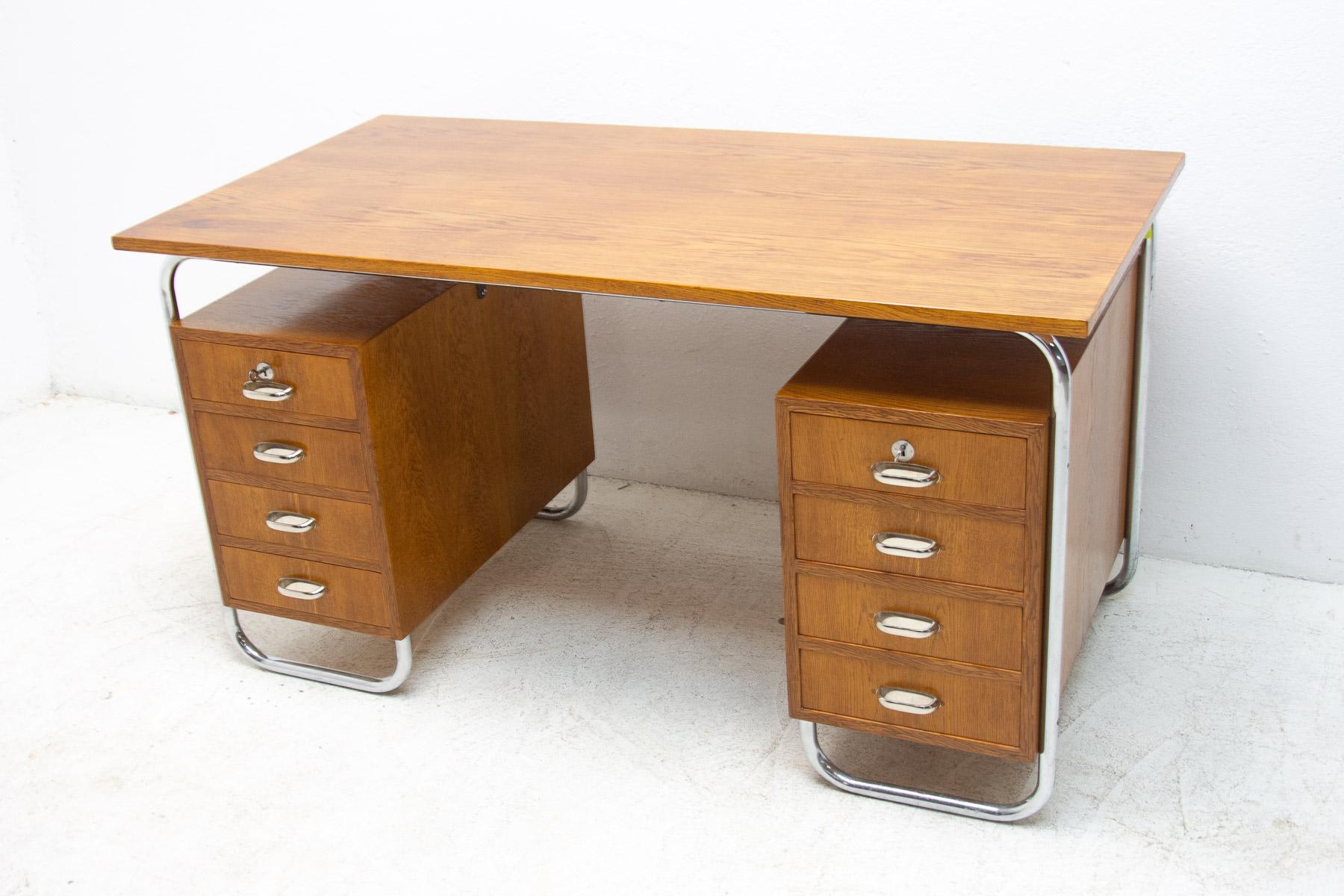 Bauhaus Tubular Writing Desk by Rudolf Vichr, 1940´S, Czechoslovakia ...