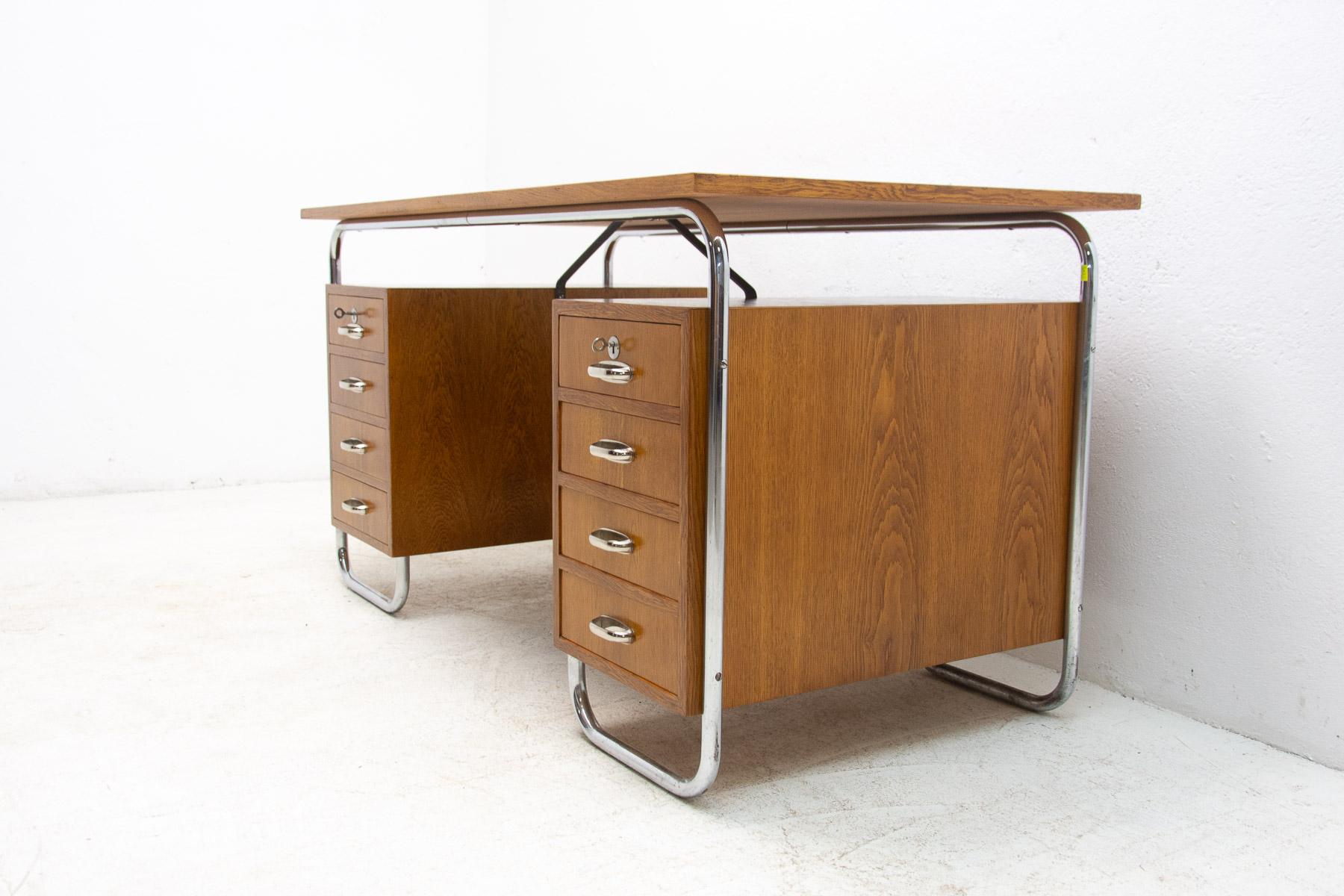 Bauhaus Tubular Writing Desk by Rudolf Vichr, 1940´S, Czechoslovakia ...