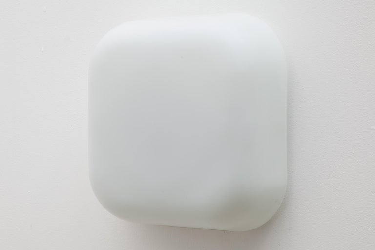 Bauhaus White Opal Square Ceiling Lamp at 1stDibs