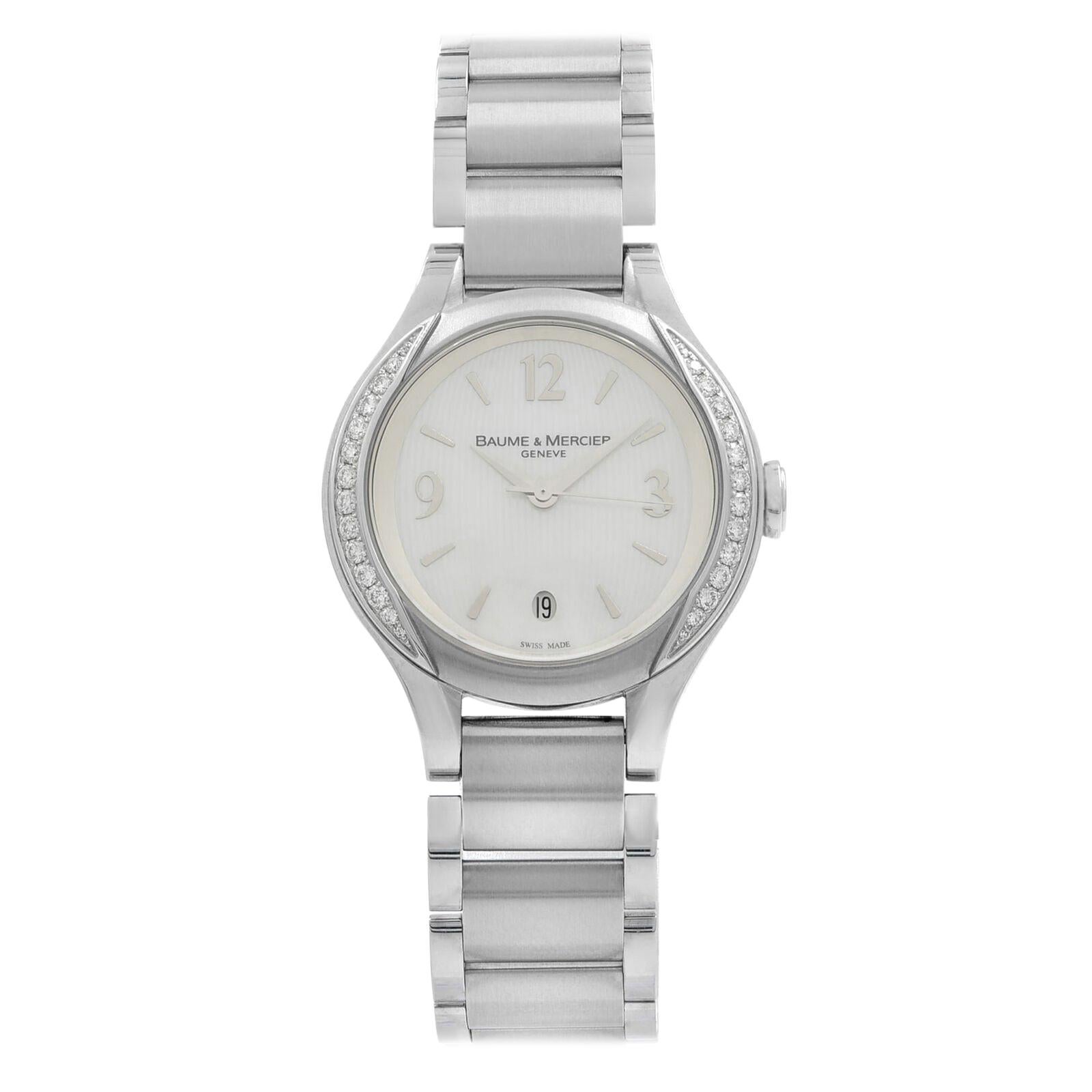 Baume et Mercier Classima White Roman Dial Steel Quartz Ladies Watch ...