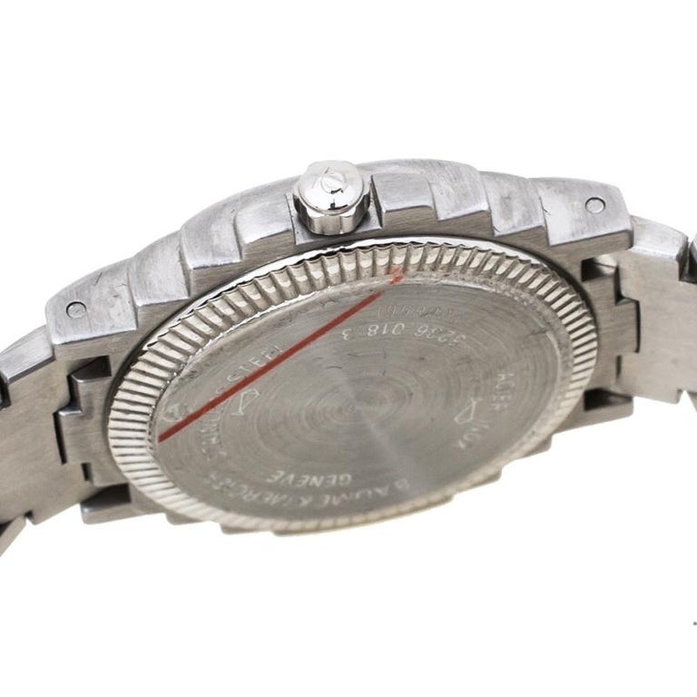 Baume and Mercier White Two-Tone Riviera 5236.018.3 Women's Wristwatch ...