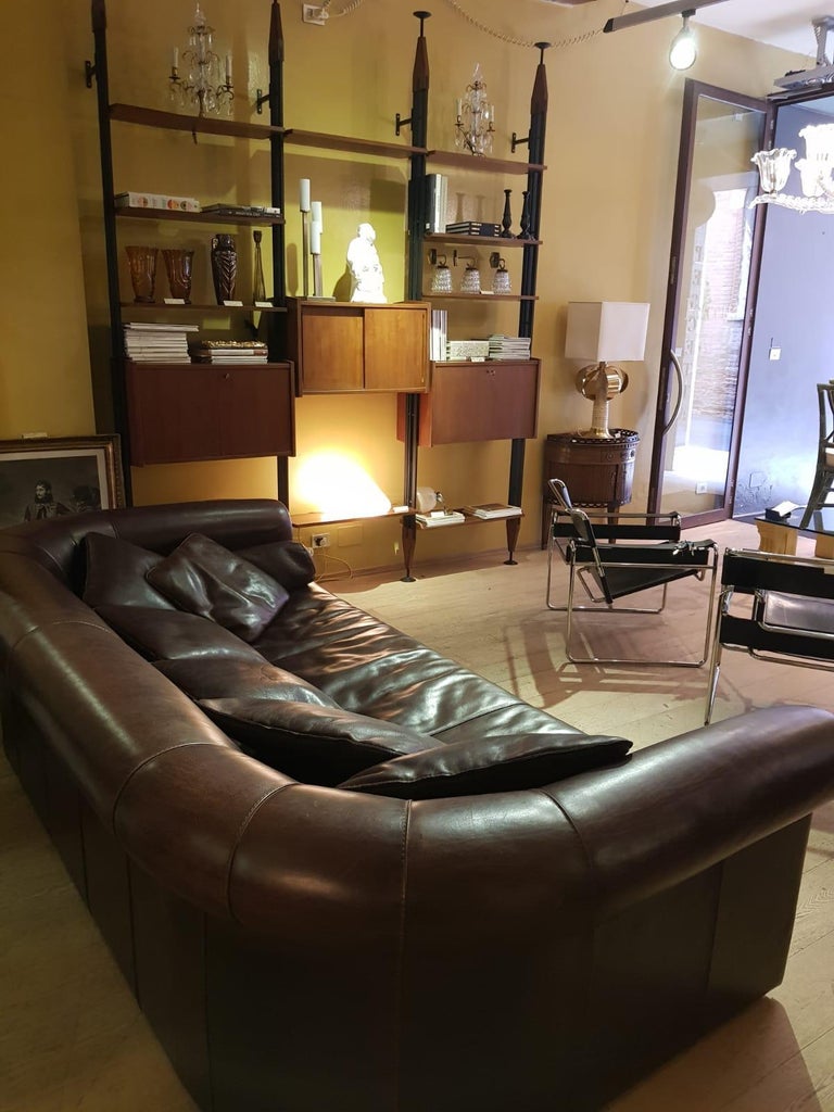 Baxter Alfred Model Brown Leather Sofa, 2007 For Sale at 1stDibs