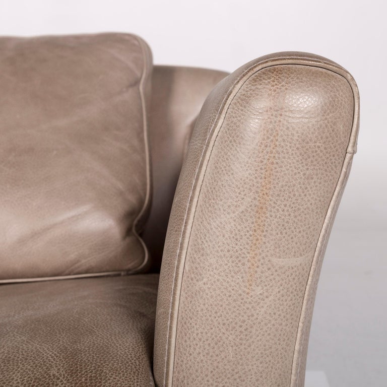 Baxter Diner Anilin Leather Armchair Gray at 1stDibs
