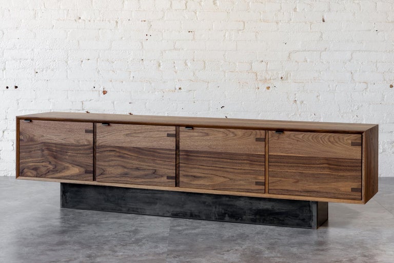 Baxter Walnut Low Credenza by Autonomous Furniture For Sale at 1stDibs