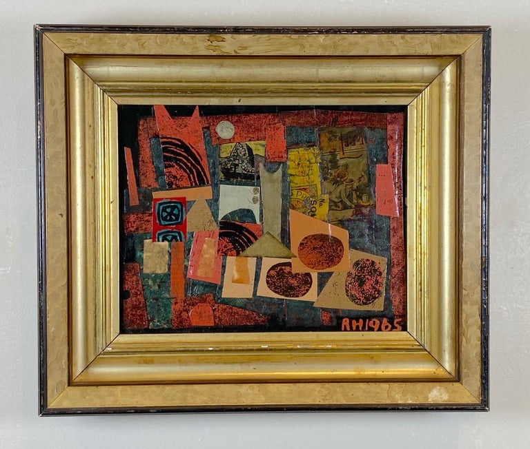 Bay Area / Nevada City Artist Richard Hackett Abstract Collage 1965 For ...