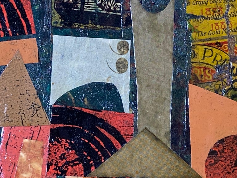 Bay Area / Nevada City Artist Richard Hackett Abstract Collage 1965 For ...