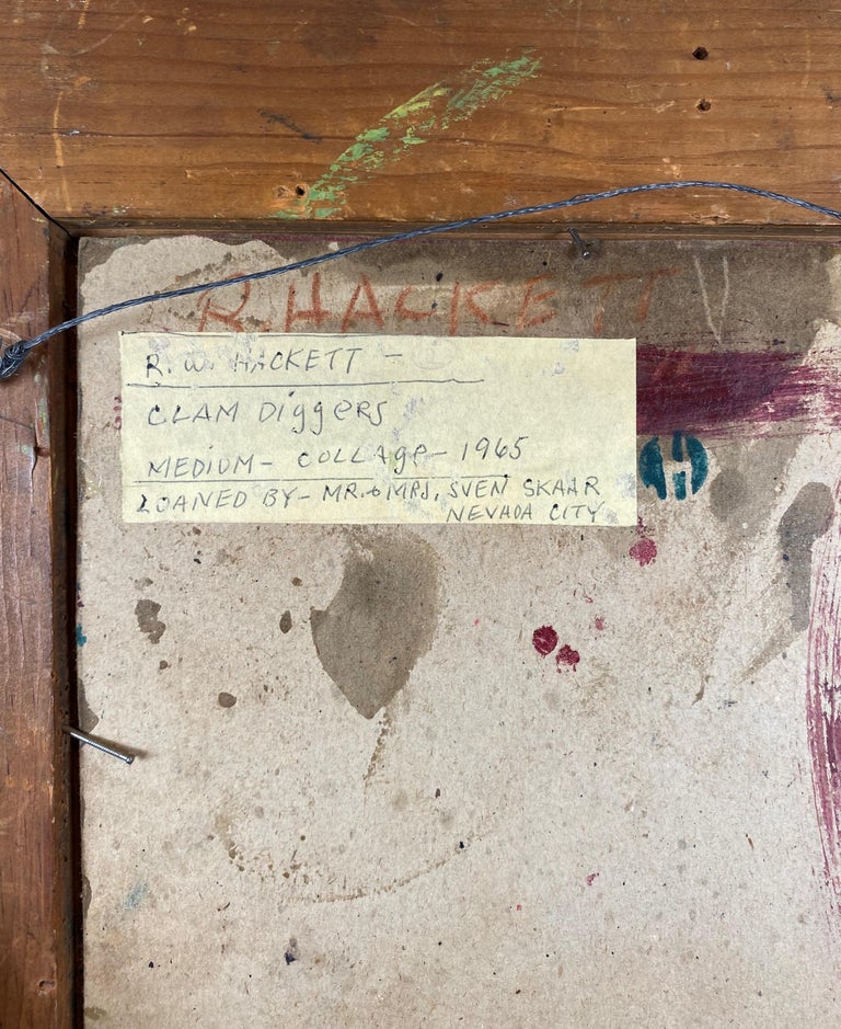 Bay Area / Nevada City Artist Richard Hackett Abstract Collage 1965 For ...