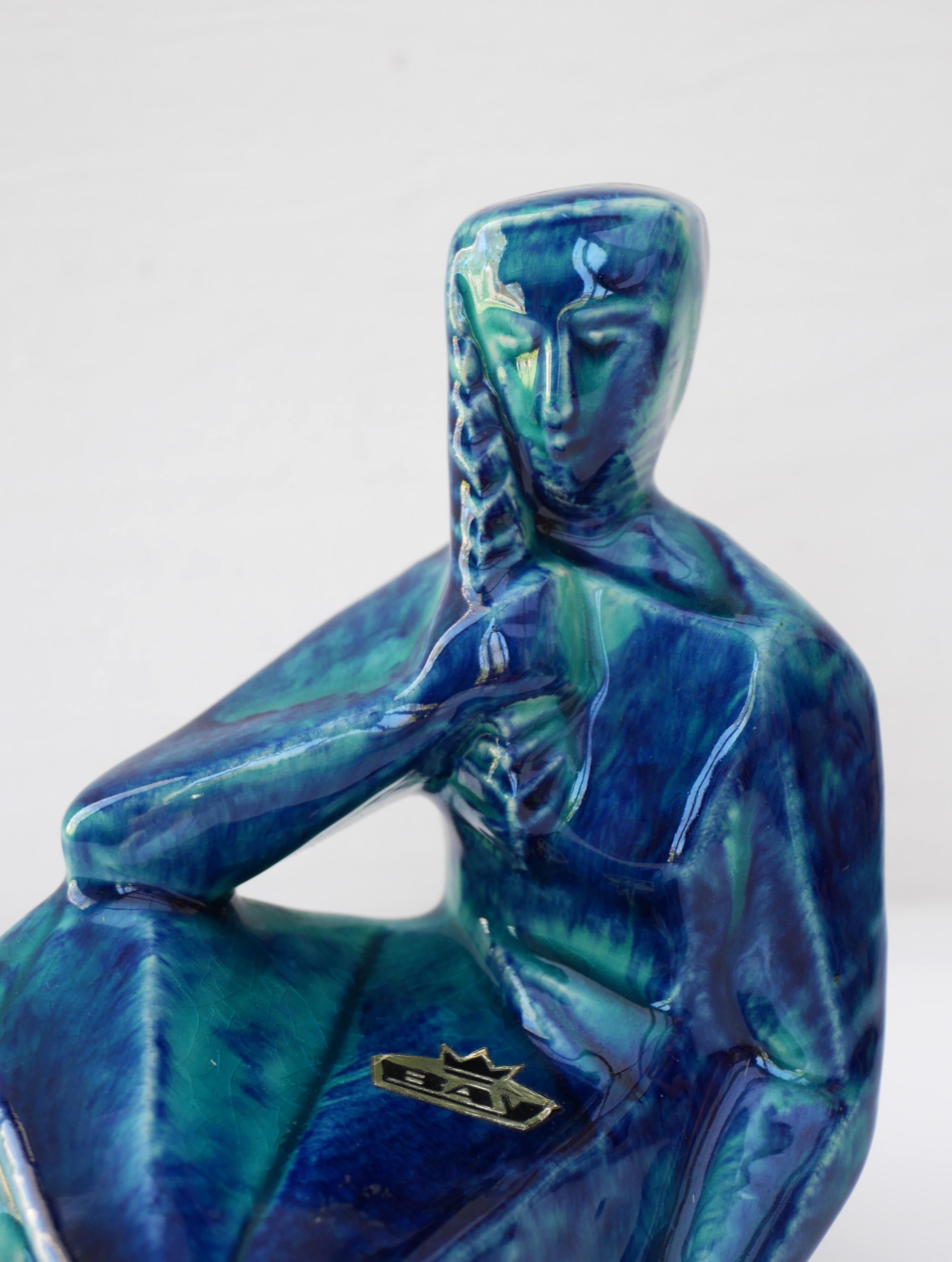Bay Ceramic Statue of Woman by Bodo Mans, West Germany For Sale at 1stDibs