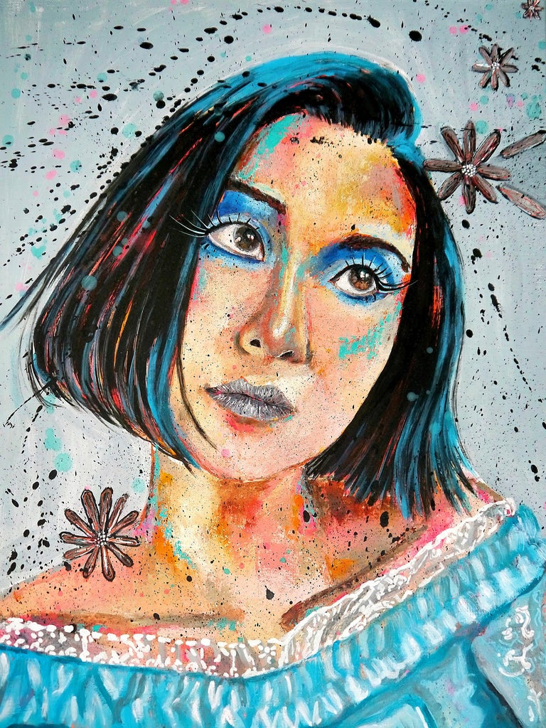 Bazevian DelaCapuciniere - Portrait PS 127 Blue Soey For Sale at 1stDibs