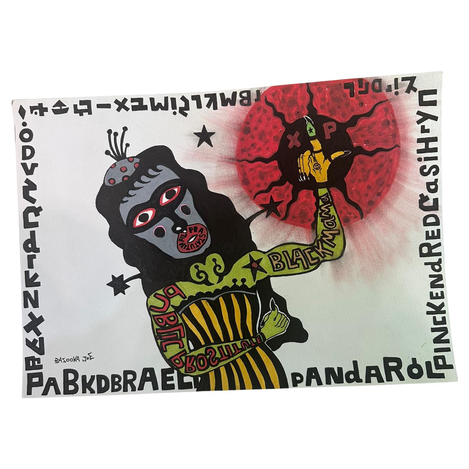 Bazooka Joe Untitled Acrylic on Paper For Sale at 1stDibs